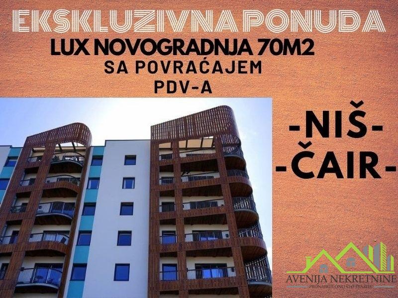 - JEDINSTVENA PONUDA -LUX NOVOGRADNJA SA POVRAĆAJEM PDV-a 70m2 - ČAIR