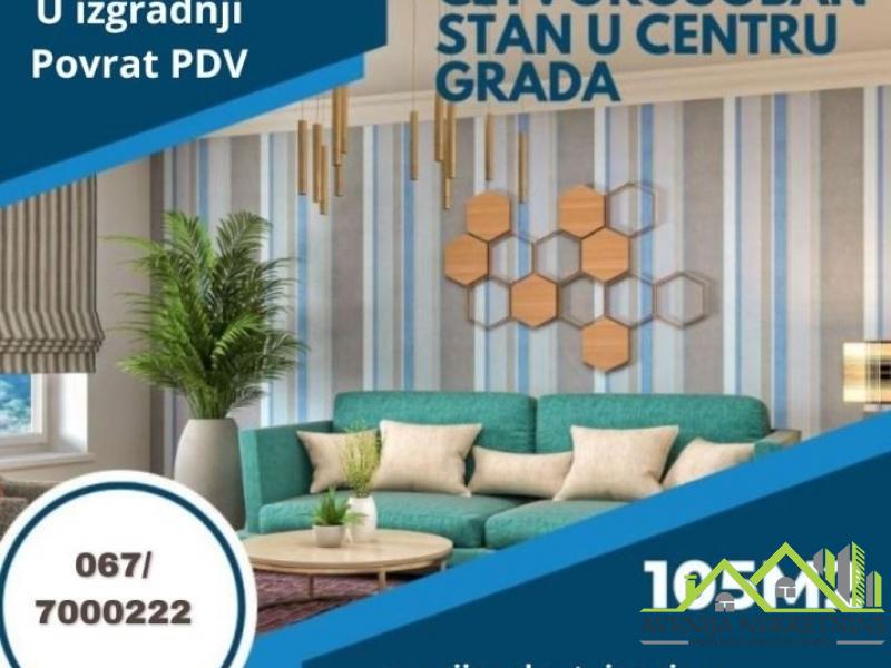 Top ponuda, četvorosoban stan 105m2, povrat pdv-a, centar Niša