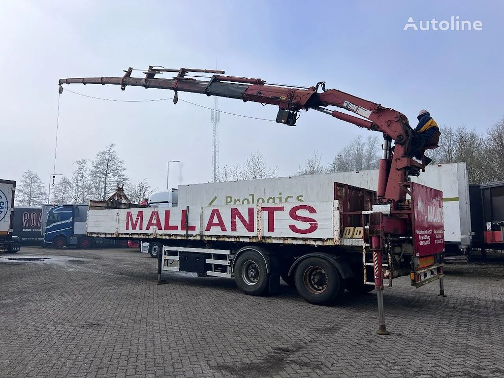 ATM 2 AS + HIAB 300-4 + WINCH poluprikolica sa ravnom platformom