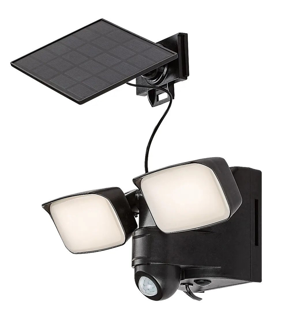 RABALUX Leszno Spoljna zidna lampa, Solarna, LED, IP54, 10W, 800lm, Crna