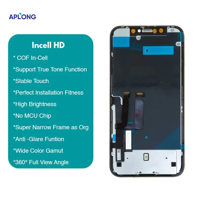 APLONG LCD za telefon iPhone XR + Touch screen, Incell FULL-HD, Crni