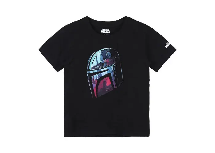 CERDA Majica za dečake Star Wars The Mandalorian Black crna