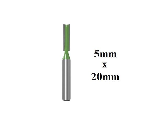 Ravno glodalo - dvopero - 5mm - prava pera za frezer