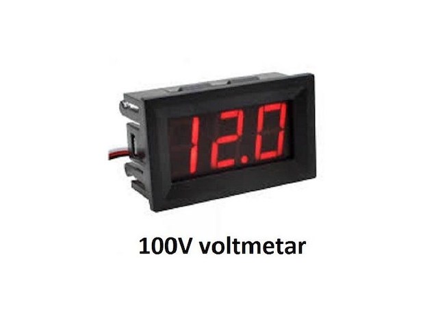 Voltmetar DC 100 V crveni displej