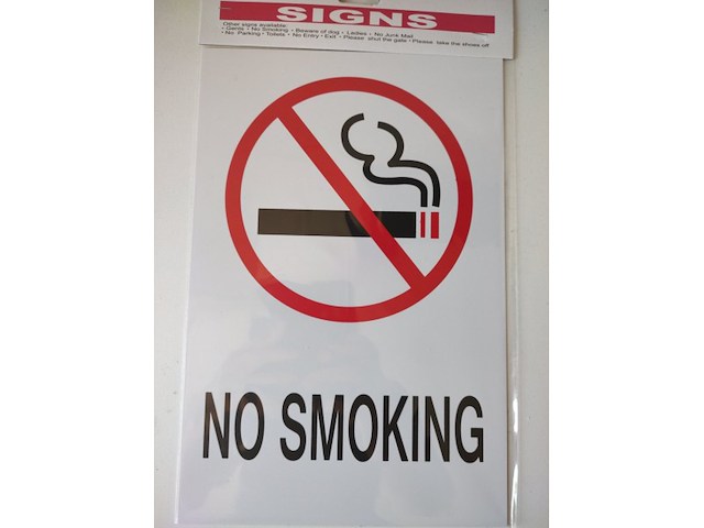 Obeleživač za prostorije-NO Smoking