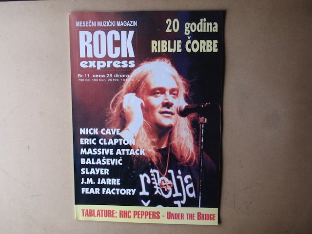 ROCK EXPRESS 11  / 1998 Mesečni muzički magazin