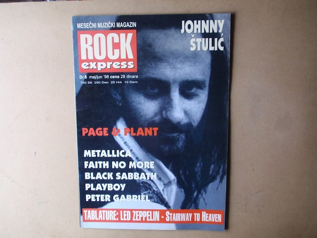 ROCK EXPRESS 8 / 1998 Mesečni muzički magazin