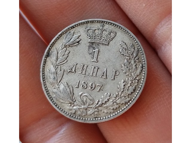 Kraljevina Srbija 1 dinar 1897. srebro