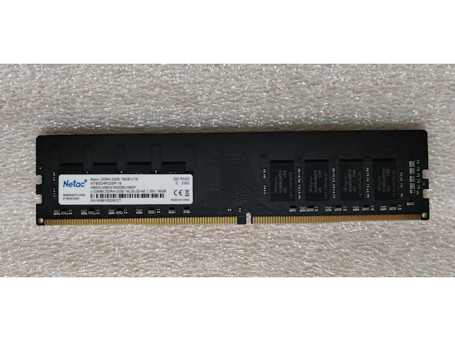 DDR4 Netac 16Gb 3200Mhz