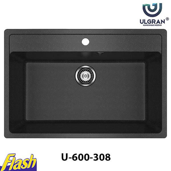 Granitna sudopera usadna kvadratna – ULGRAN – U-600 – (5 boja)