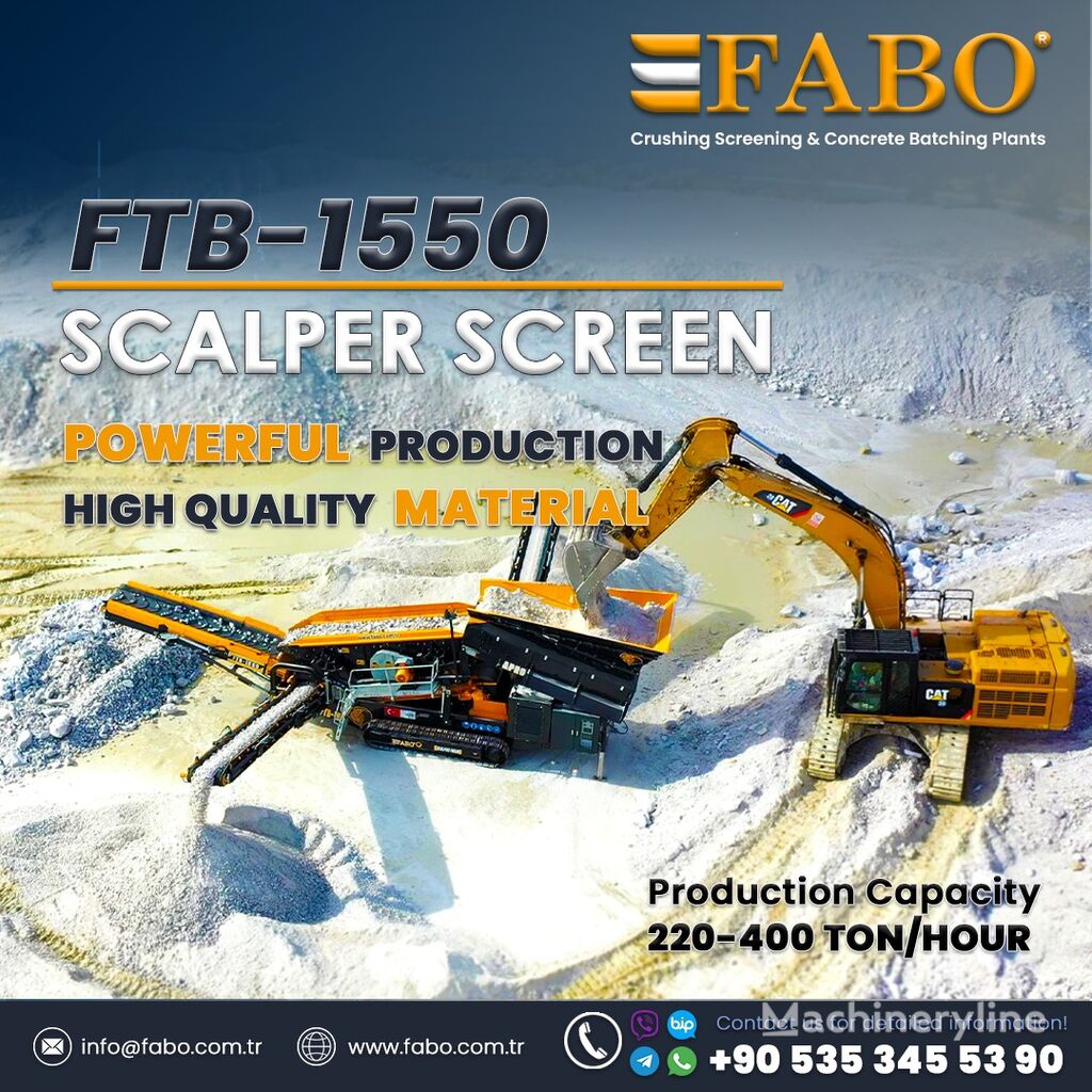 Novi FABO FTB 15-50 MOBILE SCALPING SCREEN | Ready in Stock bager guseničar