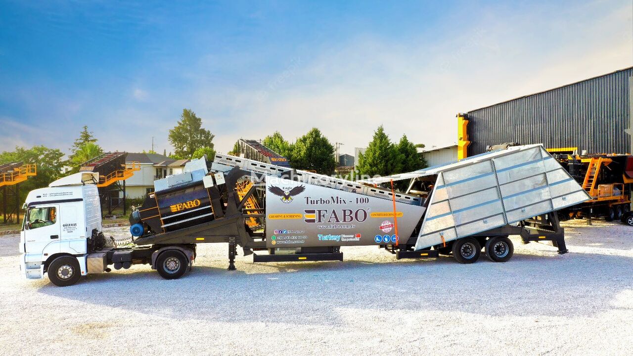 Nova FABO TURBOMIX-100 Mobile Concrete Batching Plant fabrika betona