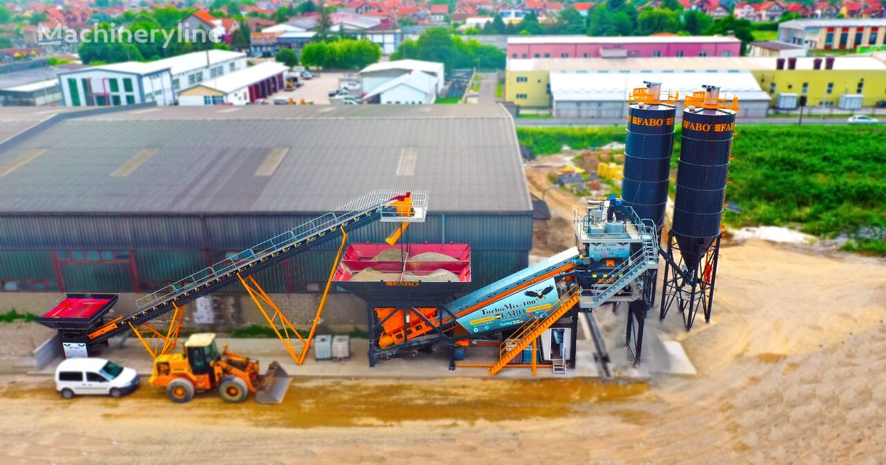 Nova FABO TURBOMIX-100 Mobile Concrete Batching Plant fabrika betona