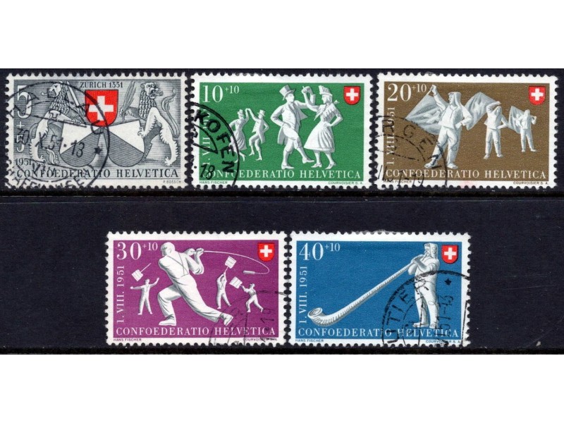 Švajcarska 1951. Komplet serija