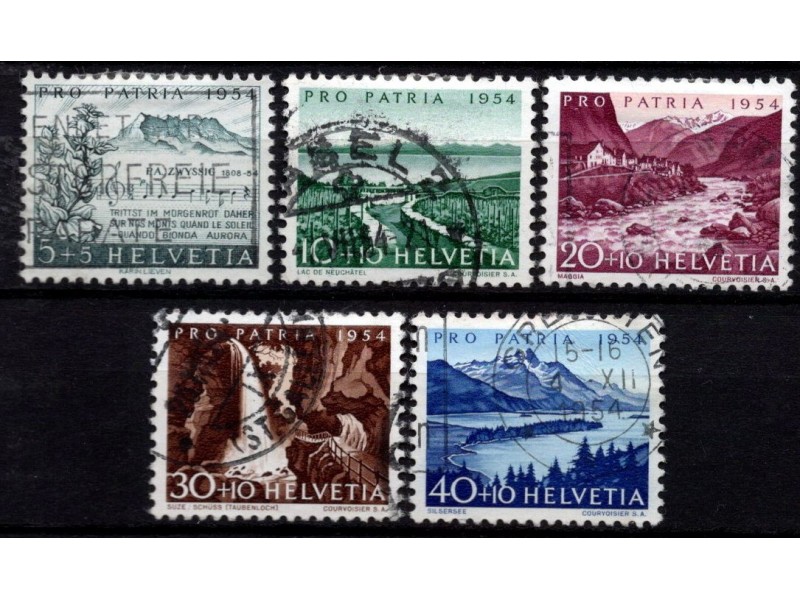 Švajcarska 1954. Komplet serija