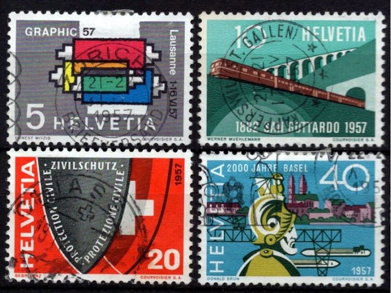 Švajcarska 1957. Komplet serija