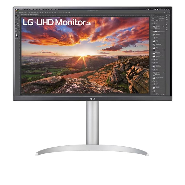 Monitor LG 27UP85NP-W 27"/IPS/3840x2160/60Hz/5ms GtG/HDMIx2,DP,USB/Freesync/pivot,visina/srebrna