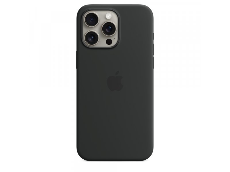 APPLE IPHONE 15 PRO MAX SILICONE CASE W MAGSAFE – BLACK ( MT1M3ZM/A )