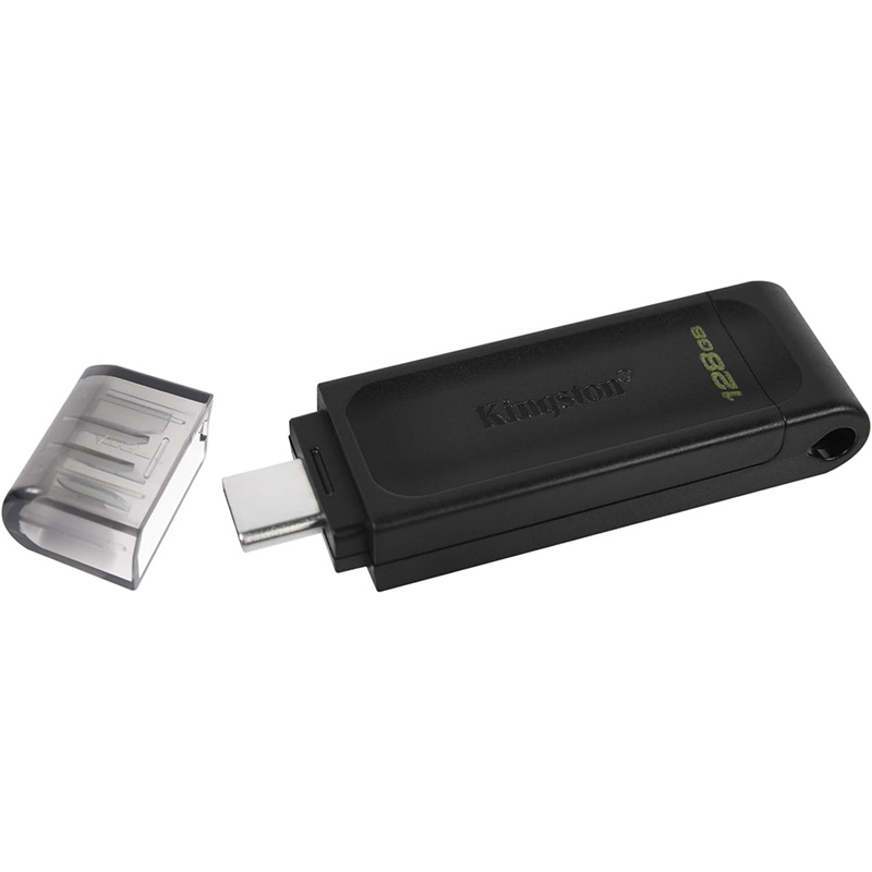 USB FLASH MEMORIJA KINGSTON DT70 3.2 128GB TYPE C CRNA