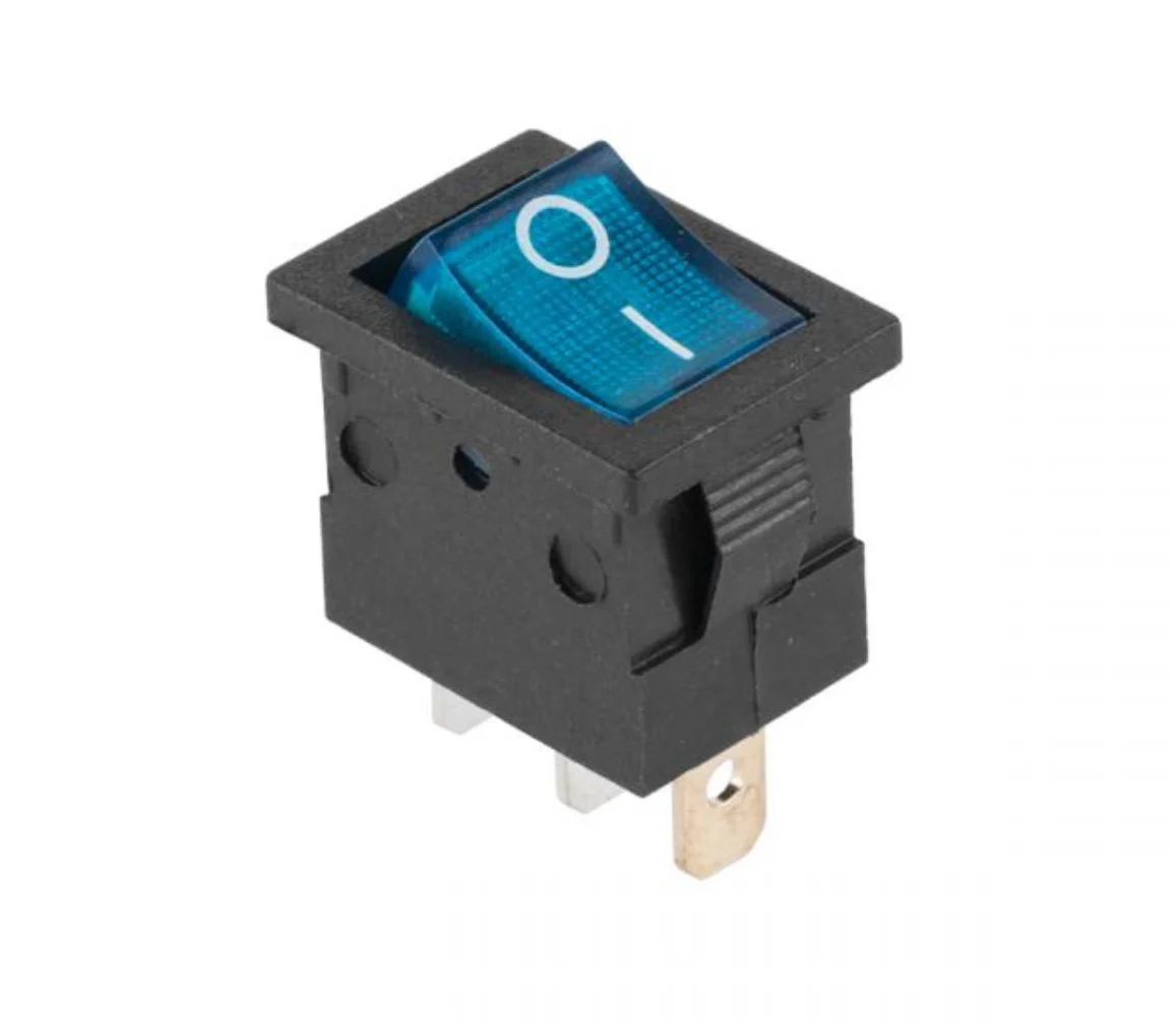 Prekidač 13x19mm 12VDC plavi
