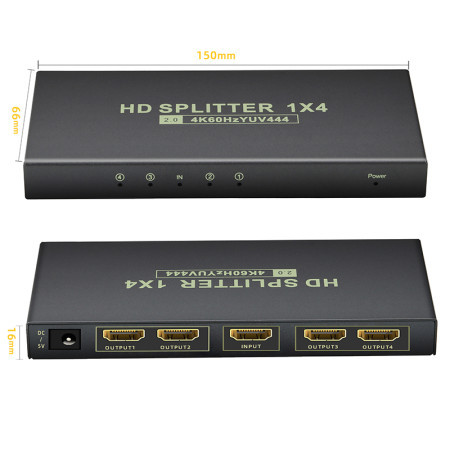 XWave HDMI2.0 spliter 1x in - 4x out 4K x 2K Activ ( HDMI2.0 spliter 1x in - 4x out 4K x 2K Activ )