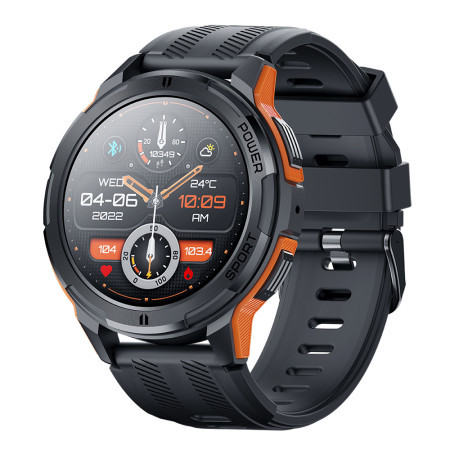Oukitel BT10 smartwatch sport rugged 410mAh/Heart rate/SpO2/Accelerometer/crno narandzasti ( BT10 black-orange )