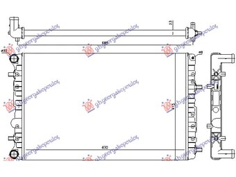 HLADNJAK MOTORA 1.4 BENZIN (632x415) SA CREVOM VW FOX 05-11