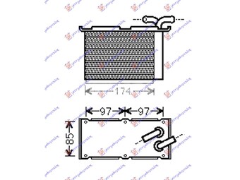 HLADNJAK INTERKULERA 1.2/1.4 TFSi BENZIN (120x200x60) VW GOLF VI VARIANT 09-14