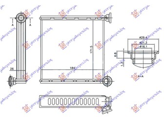 GREJAC KABINE (BR) (172x184x26) (TIP VALEO) VW GOLF VIII 19-