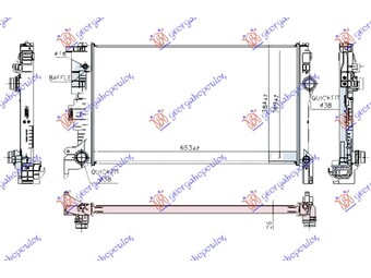 HLADNJAK MOTORA ZA SVE MODELE BENZIN/DIZEL (650x370x26) VOLVO XC90 20-