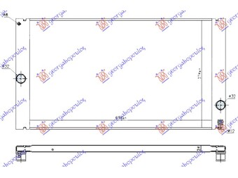 HLADNJAK MOTORA 2.4/2.5 BENZIN / 2.0 D DIZEL (635x375x22) (CEO ALUMINIJUM) VOLVO C70 10-