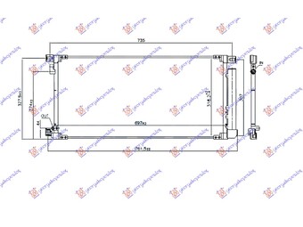 HLADNJAK KLIME 1.2i BENZIN (69.7x34.2x1.2) TOYOTA AURIS 15-19