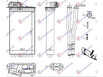 GREJAC KABINE (M) (+AC) (235x140x42) TOYOTA AYGO 12-14