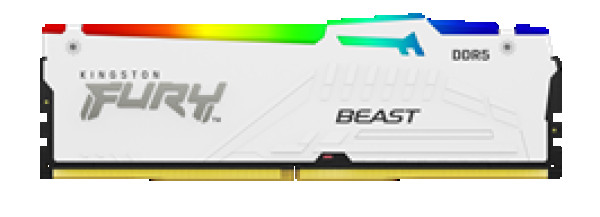 DDR5 32GB (2x16GB) 5200MHz CL40 DIMM [FURY Beast] White RGB XMP ( KF552C40BWAK2-32 )