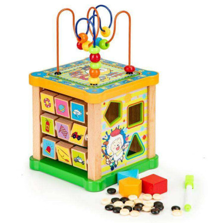 Eco toys drvena edukativna kocka mula sorter ( HM015473 )