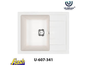 Granitna sudopera usadna kvadratna - ULGRAN - U-607 341 - ULTRA BELA