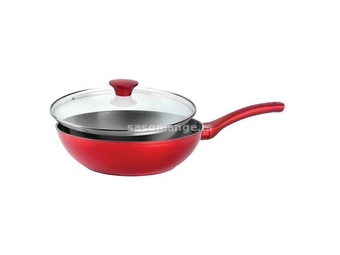 Wok tiganj sa staklenim poklopcem BR-937 28x8cm NOVO