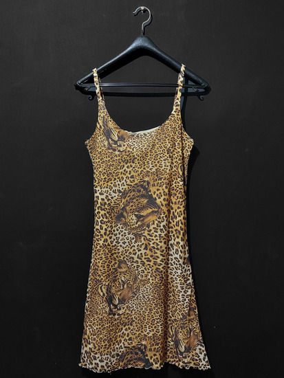 Leopard print mini haljina