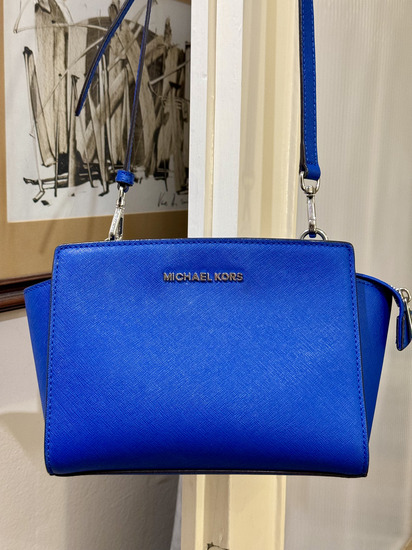 MICHAEL KORS safir plava kozna torba - NOVO