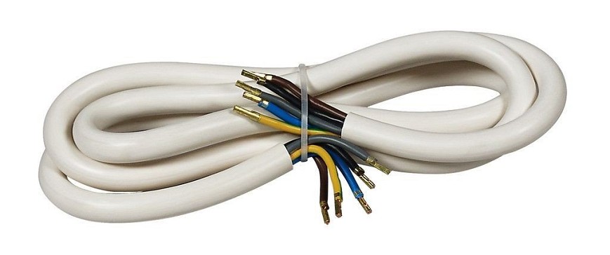 Kabel prik. bela stalni H05VV-F 5x2.5 1.5m