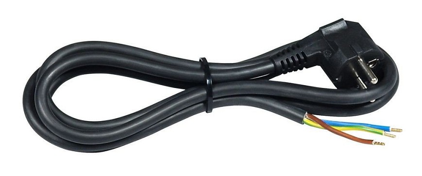 Kabel prik. crna H05VV-F 3x0.75=2m 1300W