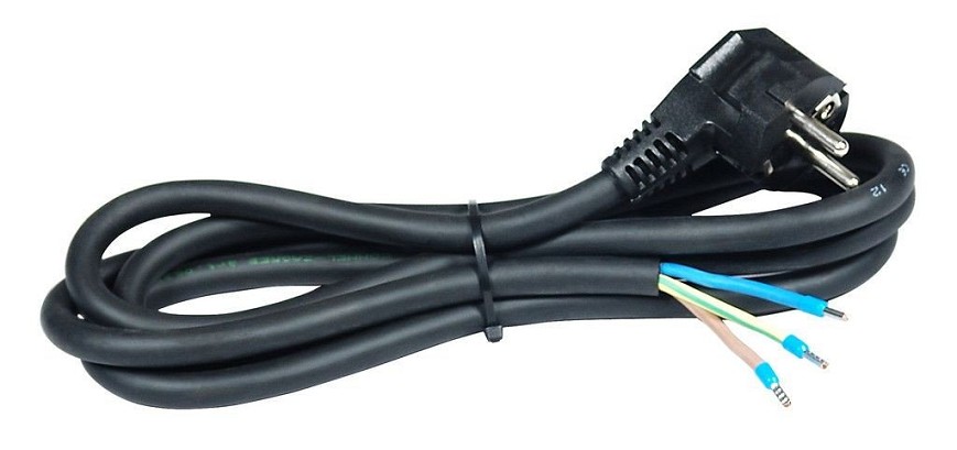 Kabel prik. crna stednjak H05RR-F 3x2.5L=2m 3500W