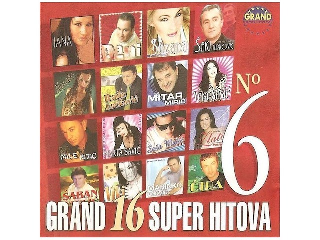 Various – Grand 16 Super Hitova N° 6 CD U CELOFANU