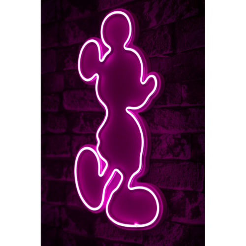 Zidna dekoracija LED Mickey Mouse 27x49x3cm pink