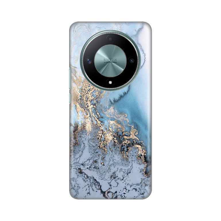 Maska silikon Print za Honor Magic 6 Lite Blue Gold Marble