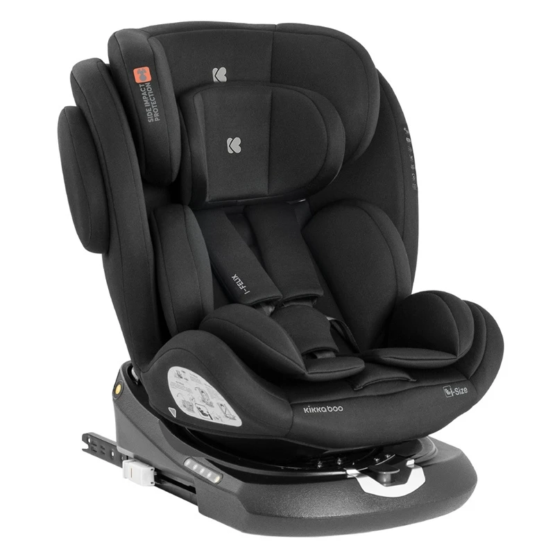 Kikka Boo i-Felix autosedište i-Size Black, 40-150 cm Isofix