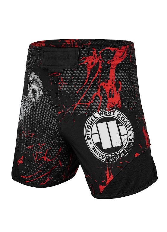 PIT BULL WEST COAST BLOOD DOG 2 BLACK GRAPPLING SHORTS