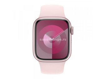 APPLE Watch S9 GPS 41mm Pink Alu Case w Light Pink Sport Band - S/M (mr933se/a)
