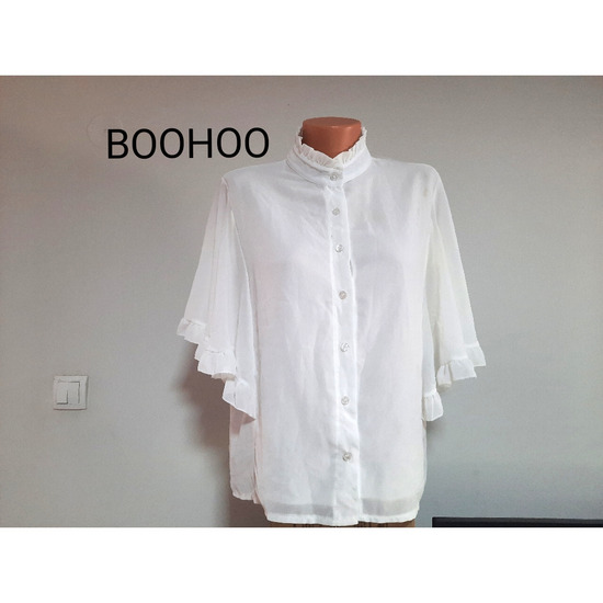BOOHOO bela kosulja bluza