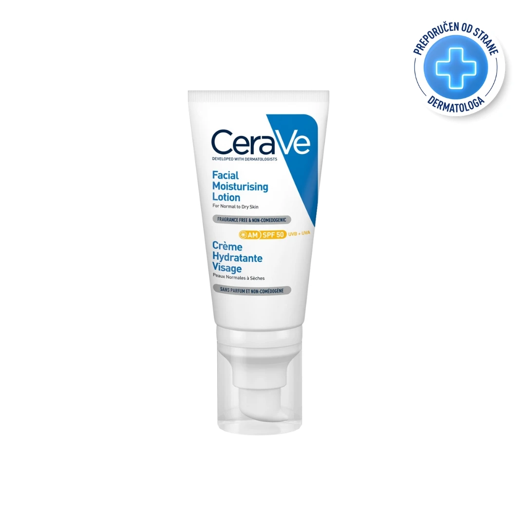 CeraVe® Facial AM Hidratantna Krema za Lice sa SPF 50; 52 mL